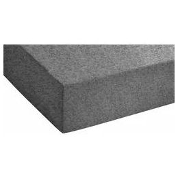 Spannbettlaken Biberna Gr. 2, grau (anthrazit), B:140-160cm L:200cm, Biber, 100% Baumwolle, Laken