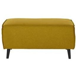 Hocker DOMO collection "Amora", gelb, B:97cm H:47cm T:66cm, Hocker, Polsterhocker, mit Federkern