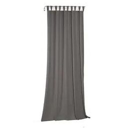Vorhang WIRTH "Newbury" Gr. 3, grau, B:130cm H:175cm, Jacquard, Baumwolle, Polyester, Gardinen