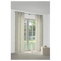 Vorhang WIRTH "Lahstedt" Gr. 2, beige (creme), B:135cm H:175cm, Jacquard, Polyacryl, Polyester, Gardinen