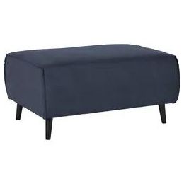 Hocker DOMO collection "Amora", blau (dunkelblau), B:97cm H:47cm T:66cm, Hocker, Polsterhocker, mit Federkern