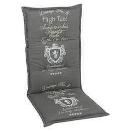 Hochlehnerauflage GO-DE "Monaco", grau, B:120cm H:8cm T:50cm, Obermaterial: 85% Baumwolle, 15% Polyester, Polsterauflagen