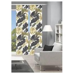 Schiebegardine Vision S "LETHI", grau (goldfarben, anthrazit), B:60cm H:260cm, Polyester, Gardinen, DIGITALDRUCK