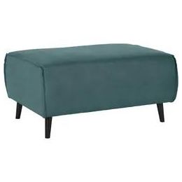 Hocker DOMO collection "Amora", blau (petrol), B:97cm H:47cm T:66cm, Hocker, Polsterhocker, mit Federkern