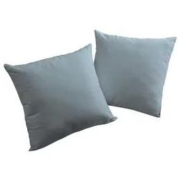 Kissenhülle ADAM "Uni Light Collection", blau (königsblau), B:40cm L:40cm, Baumwolle, Obermaterial: 100% Baumwolle, Kissenbezüge, im Uni Design