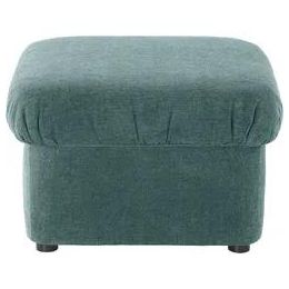 Hocker DOMO collection "Pegnitz", blau (petrol), B:60cm H:40cm T:60cm, 95% Polyester, 5% Nylon, Hocker, Polsterhocker