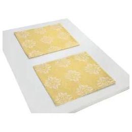 Platzset ADAM "Romantic Puligny Light" Gr. 1, gelb (hellgelb), B:30cm L:40cm, Obermaterial: 100% Baumwolle, Platzsets