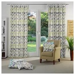 Vorhang WIRTH "Berlare" Gr. 5, grün, B:132cm H:255cm, Jacquard, Baumwolle, Polyester, Gardinen