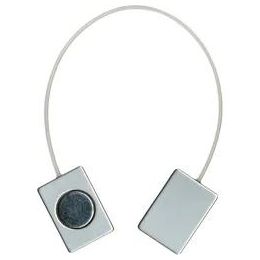 Raffhalter GERSTER "Magno", silber (nickelfarben, matt), B:2,5cm H:3,5cm L:21cm, Viskosemischung, Raffhalter