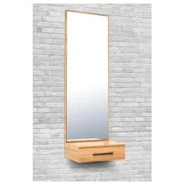 Spiegelpaneel PAROLI "Akron", braun (eichefarben), B:50cm H:150cm T:35cm, Glas, Spiegel