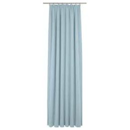 Vorhang WIRTH "Newbury" Gr. 3, blau (hellblau), B:130cm H:175cm, Jacquard, Baumwolle, Polyester, Gardinen
