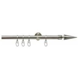 Gardinenstange Liedeco "Mailand" Gr. 2, silber (edelstahlfarben), L:160cm Ø:16mm, Gardinenstangen