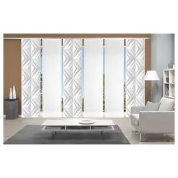 Schiebegardine Vision S "FRESKO", grau, B:60cm H:260cm, Polyester, Gardinen, DIGITALDRUCK