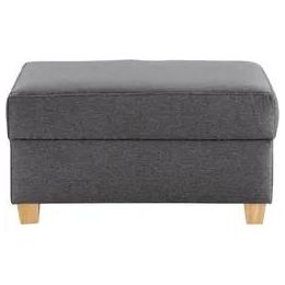 Hocker DOMO collection "Incanto", grau, B:85cm H:45cm T:62cm, Hocker, Polsterhocker