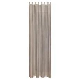 Vorhang GERSTER "Silko" Gr. 1, grau (hellgrau), B:140cm H:235cm, Taft, Polyester, Gardinen, HxB: 235x140, Eleganter Schlaufenschal aus Taft