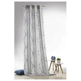 Weckbrodt-Gardinen Vorhang WECKBRODT "Louis", bunt (silberfarben, blau), B:140cm H:245cm, Jacquard, Polyester, Gardinen, Jacquard, strukturiert, Blickdicht, Gardine, Store