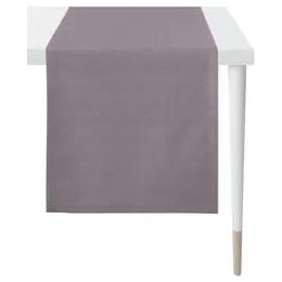 Tischläufer Apelt "2701 LOFT STYLE, Uni Rips", rosa (altrosa), B:44cm L:140cm, Baumwolle, Polyacryl, Polyester, Tischdecken