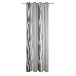 Vorhang WIRTH "Brooklyn" Gr. 4, grau, B:145cm H:245cm, Polyester, Gardinen