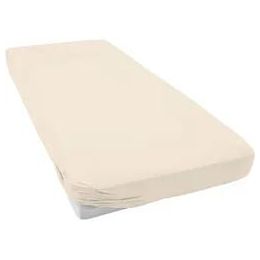 Spannbettlaken Irisette "Orion 9", beige (natur), L:200cm, Frottee, Obermaterial: 75% Baumwolle, 25% Polyester, Bettlaken, weicher Frottier-Stretch, für Matratzen bis 25 cm Höhe
