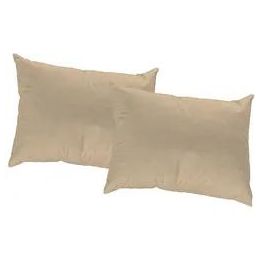 Dekokissen WIRTH "FIONA" Gr. 3, beige (beige, unifarben), B:40cm L:60cm, Kunstfaser, Polyester, Dekokissen_Sitzkissen_Kissenh&uuml;llen, Kissenh&uuml;lle ohne F&uuml;llung, 2 St&uuml;ck