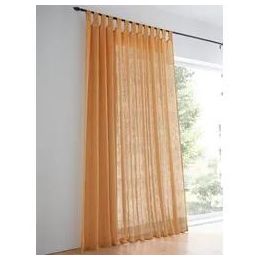 Gardine Heine HOME Gr. 3, gelb (curry), B:140cm H:225cm, Polyester, Gardinen