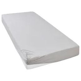 Spannbettlaken Andas "Greta in Gr. 90x200, 140x200 oder 180x200 cm", grau, L:200cm, Jersey, Obermaterial: 100% Baumwolle, Bettlaken, Premium Bettlaken aus Baumwolle, für Matratzen bis 23 cm Höhe