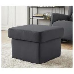 Sit & More Stauraumhocker SIT & MORE "Melissa", grau (dunkelgrau), B:60cm H:48cm T:60cm, 98% Polyester 2% Polyamid, Hocker, klassisches Design, optional in dem mit Wasser zu reinigendem Bezug