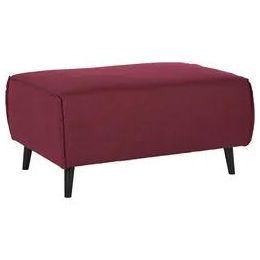 Hocker DOMO collection "Amora", rot (bordeaux), B:97cm H:47cm T:66cm, Hocker, Polsterhocker, mit Federkern