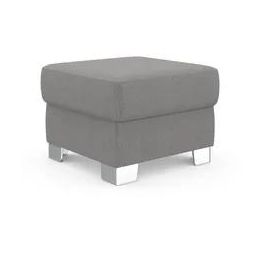 Hocker DOMO collection "Anzio", grau, B:59cm H:43cm T:59cm, Hocker, Hocker, wahlweise mit Federkern