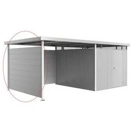 Gerätehaus-Seitenwand BioHort "HighLine", silber (silber, metallic), B:277cm H:181cm T:2,5cm, Stahlblech, Gartenhaus-Seitenwände, silber-metallic