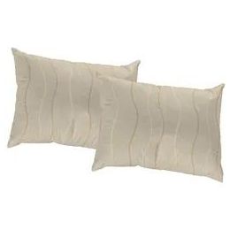 Dekokissen WIRTH "Sepino" Gr. 2, beige (beige, gemustert), B:50cm L:50cm, Baumwolle, Polyester, Dekokissen_Sitzkissen_Kissenh&uuml;llen, Kissenh&uuml;lle ohne F&uuml;llung, 2 St&uuml;ck