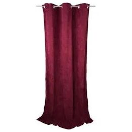 Vorhang Tom Tailor HOME "CASUAL CORD" Gr. 1, rot (weinrot), B:140cm H:245cm, Wirkware, Nylon, Polyester, Gardinen, HxB: 245x140