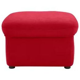 Hocker DOMO collection "Faenza", rot (dunkelrot), B:60cm H:41cm T:60cm, 100% Polyester, Hocker, Polsterhocker, DOMO collection Hocker, in gro&szlig;er Farbvielfalt