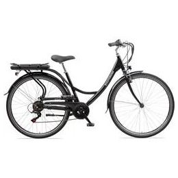 E-Bike Teutoburg "Senne" Gr. 45, schwarz (nachtschwarz), Elektrofahrräder, 45cm, 28 Zoll (71,12cm), Pedelec, Elektrofahrrad für Damen u. Herren