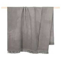 Wohndecke Pad "SYDNEY", grau (light grau), B:150cm L:200cm, Wohndecken, Made in Europe, Kuscheldecke