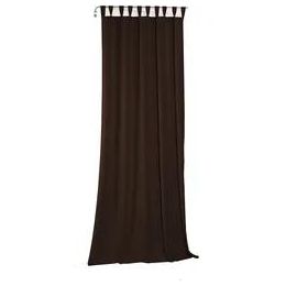 Vorhang WIRTH "Newbury" Gr. 3, braun, B:130cm H:175cm, Jacquard, Baumwolle, Polyester, Gardinen