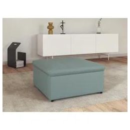 Hocker DOMO collection "Splash", grün (mint), B:87 H:40 T:87, 100% Polyester, Hocker, Polsterhocker
