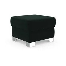 Hocker DOMO collection "Anzio", grün, B:59 H:43 T:59, Hocker, Fußhocker, wahlweise mit Federkern