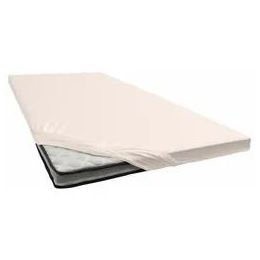 Spannbettlaken bellana "Jersey-Elasthan deluxe in Gr. 90x200, 140x200 oder 180x200, für Topper", beige (creme), 1 Stk., Jersey-Elasthan, 180x200 180x210 180x220 190x200 190x210 190x220 200x200 200x210 200x220 10, Jersey-Elasthan, Obermaterial: 95% Baumwolle, 5% Elasthan (LYCRA), Bettlaken, aus Baumwolle, für Matratzen bis 10 cm Höhe, Bettlaken, Spannbetttuch