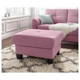 Sit & More Hocker SIT & MORE "Varese", rosa (altrosa), B:77cm H:49cm T:67cm, Flachgewebe (95% Polyester, 5% Polyamid), Luxus-Microfaser ALTARA NUBUCK (100% Polyester), Struktur fein (100% Polyester), Hocker