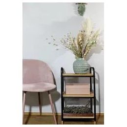 Ablageregal Wenko "Loft", braun (brett: braun, rahmen: schwarz), B:42 H:69 T:33,5, Regale, Badregal, 3 Etagen