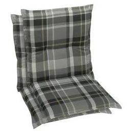 Sesselauflage GO-DE, grau (grau, creme, anthrazit), B:100cm H:5,5cm T:50cm, Bezug: 65% Polyester, 35% Baumwolle, Polsterauflagen