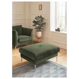 Hocker Trendmanufaktur "Chilltime, elegant und bequem durch Komfortsitzhöhe 46cm, hoher Fuß", grün (rain forest), B:86 H:46 T:72, Hocker, Polsterhocker, mit eleganter Kreuznaht auf der Sitzfläche