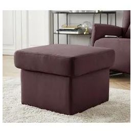 Sit & More Stauraumhocker SIT & MORE "Melissa", rot (bordeaux), B:60cm H:48cm T:60cm, 98% Polyester 2% Polyamid, Hocker, klassisches Design, optional in dem mit Wasser zu reinigendem Bezug