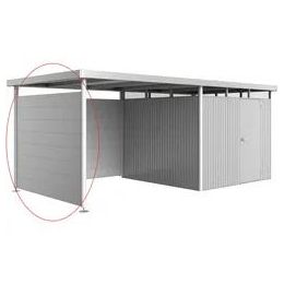 Gerätehaus-Seitenwand BioHort "HighLine", silber (silber, metallic), B:237cm H:181cm T:2,5cm, Stahlblech, Gartenhaus-Seitenwände, silber-metallic