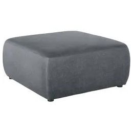 Hocker DOMO collection "Cesena", grau (steel), B:88cm H:39cm T:88cm, Hocker, Polsterhocker