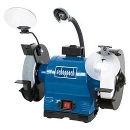 Doppelschleifer Scheppach "BG200AL", blau (blau, schwarz), B:30cm H:34cm L:44cm, Schleifmaschinen