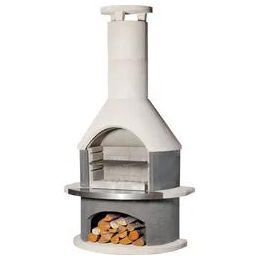 Grillkamin Buschbeck "Wellington", grau (weiß, anthrazit), B:115cm H:208cm T:70cm, Grills, BxTxH: 115x70x208 cm