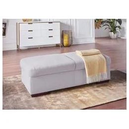 Hocker exxpo - SOFA FASHION "Salerno, Bankhocker mit tollem Sitzkomfort", silber, B:140 H:46 T:67, Hocker, Polsterhocker, zeitlos und elegant