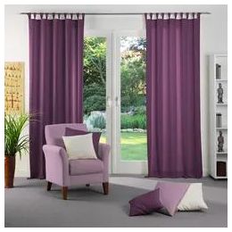 Vorhang WIRTH "Newbury" Gr. 3, lila (beere), B:130cm H:175cm, Jacquard, Baumwolle, Polyester, Gardinen